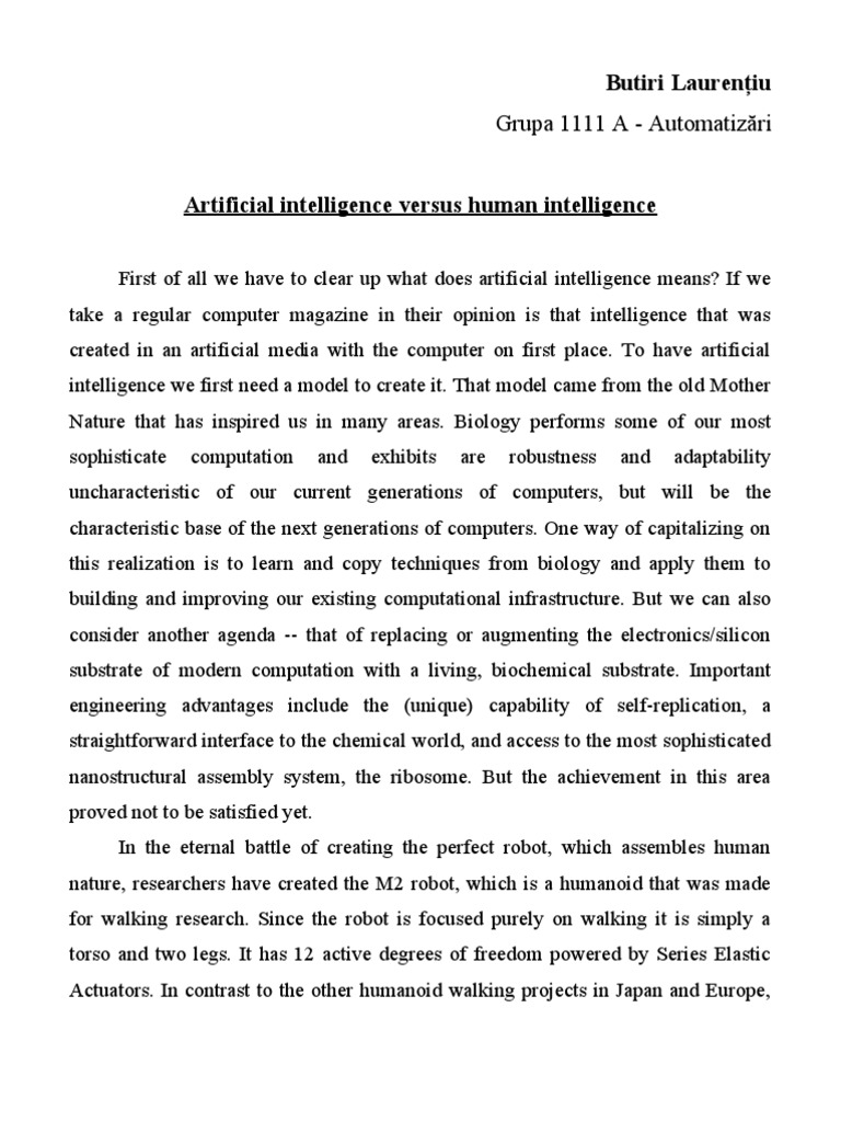 Artificial Intelligence Versus Human Pdf
