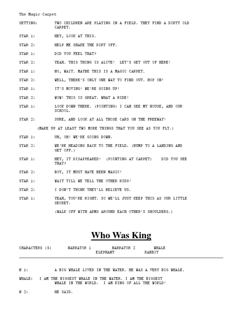 Free Readers Theater Scripts for Kids | PDF | Young Adult