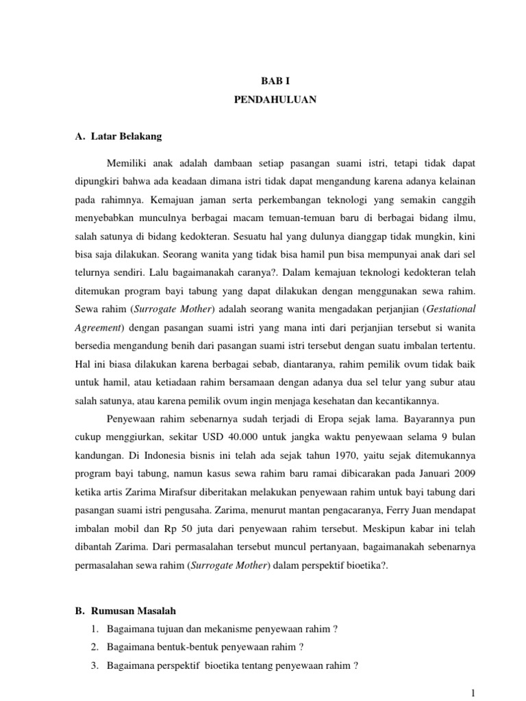 Makalah SEWA RAHIM New | PDF