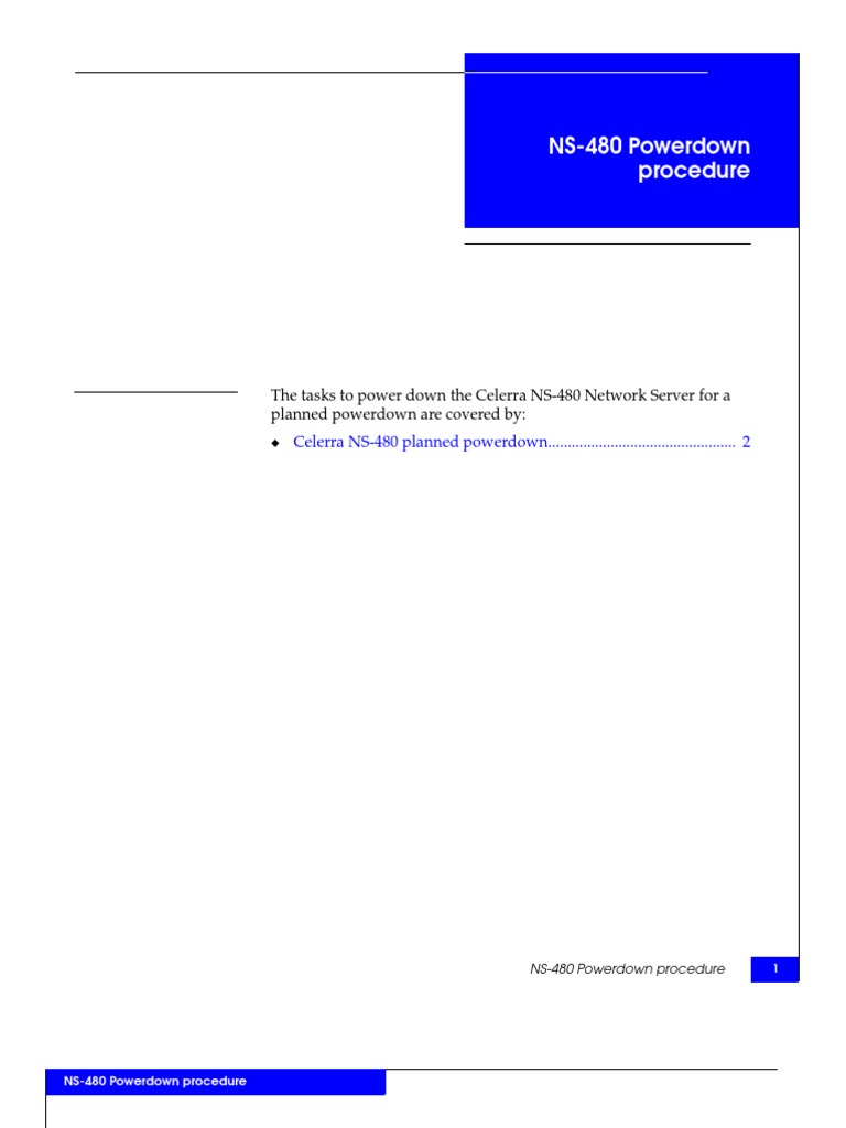 NS 480 PowerDown | PDF | Computer Architecture | Computing