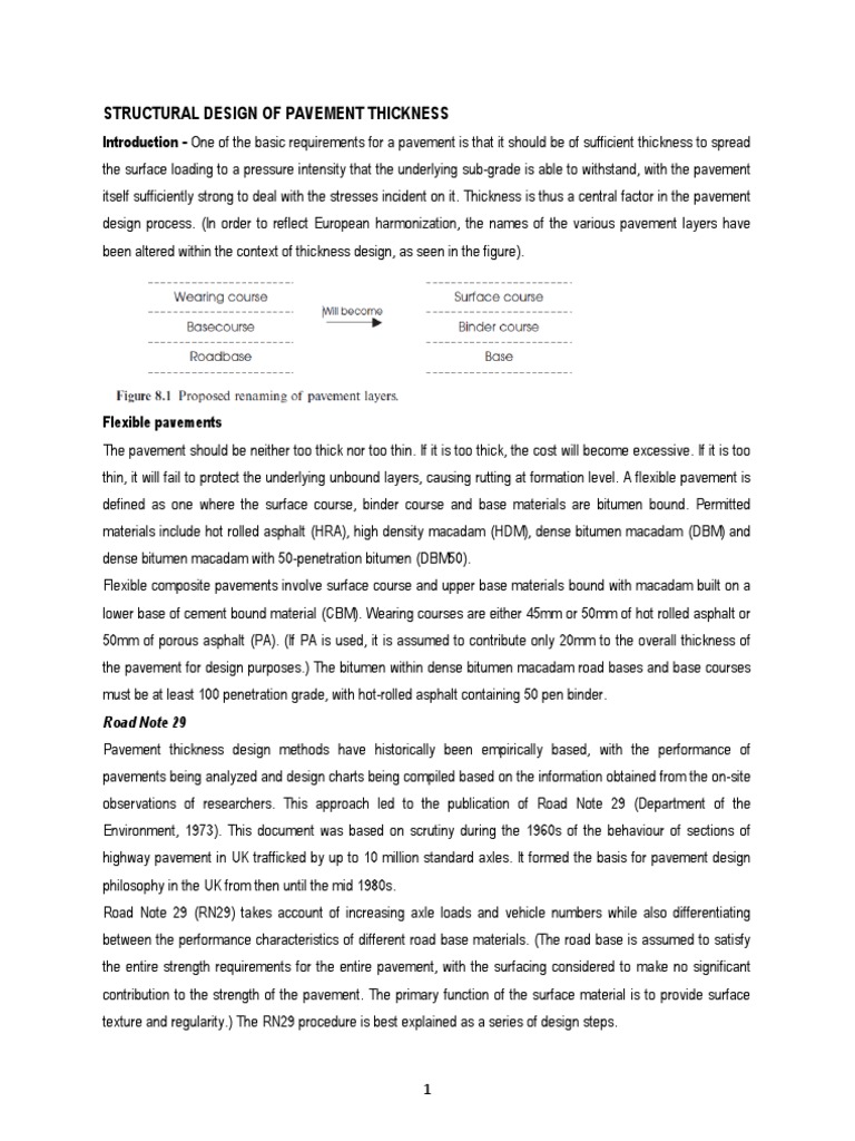 Structural Design of Pavement Thickness | PDF | Road Surface | Asphalt
