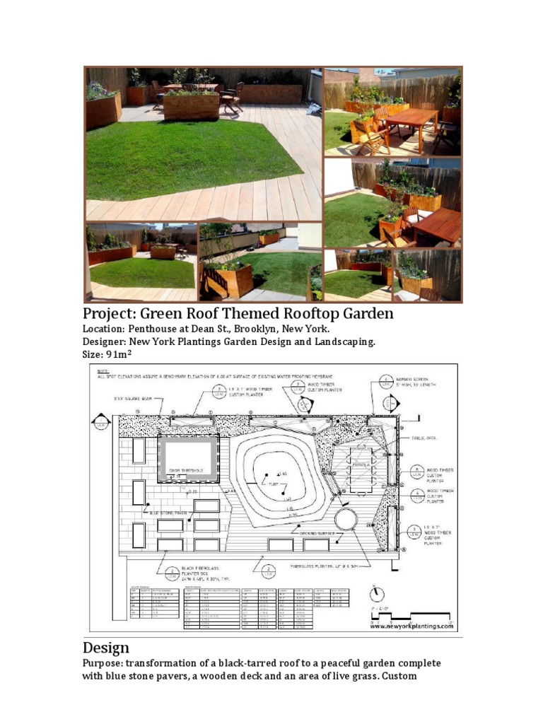 Project: Green Roof Themed Rooftop Garden | PDF | Gardens | Roof
