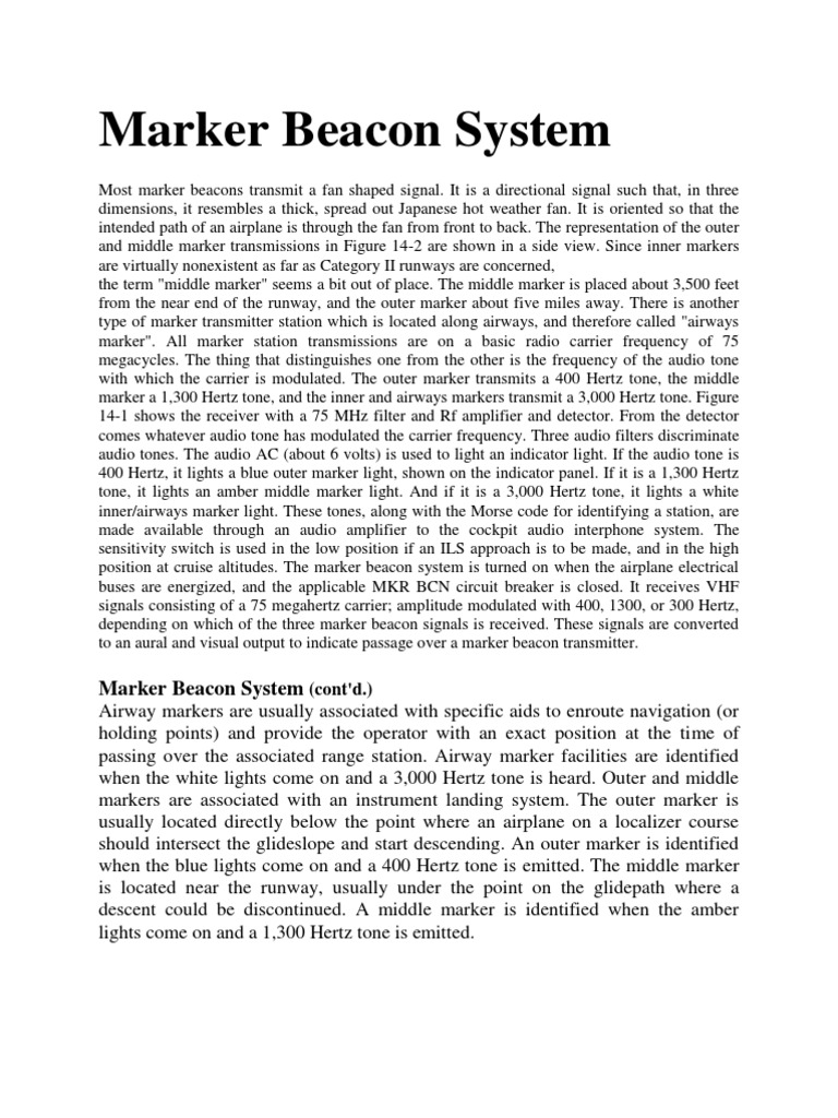Marker Beacon Antenna | Download Free PDF | Sound Production Technology ...