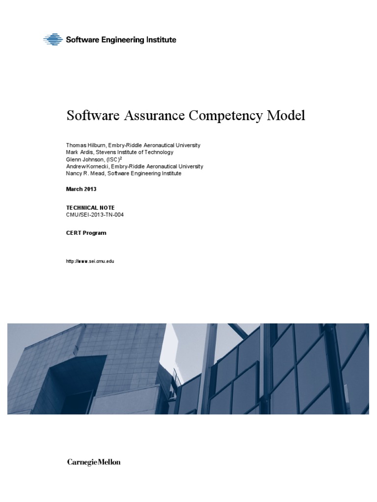 Software Assurance Competency Model | PDF | Competence (Human Resources ...