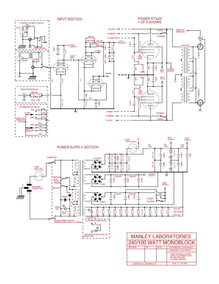 Manley Amplifier Schematic | PDF
