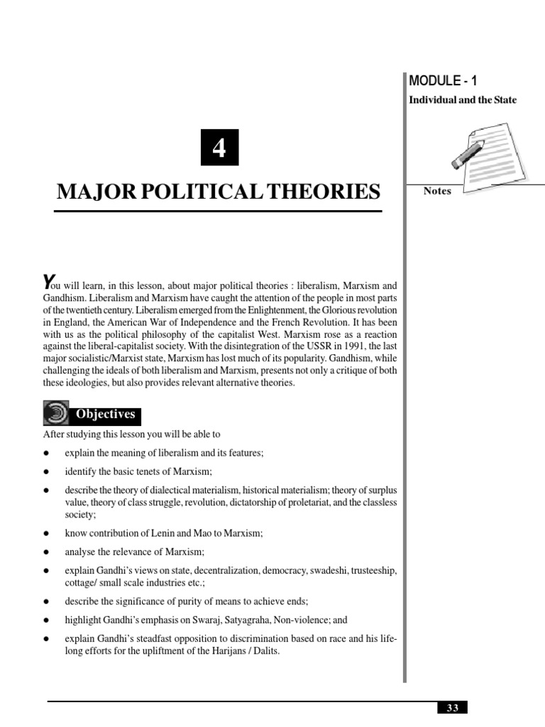 Major Political Theories | PDF