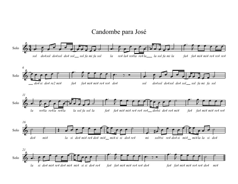 Candombe para José | PDF