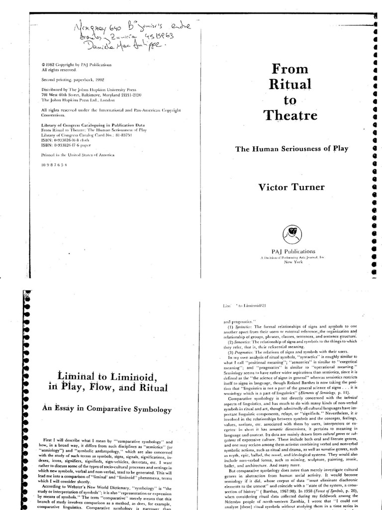 Turner Victor-From Ritual To Theatre | PDF