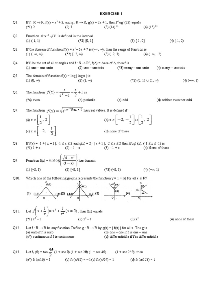 Function Assignment 1 | PDF | Function (Mathematics) | Logarithm