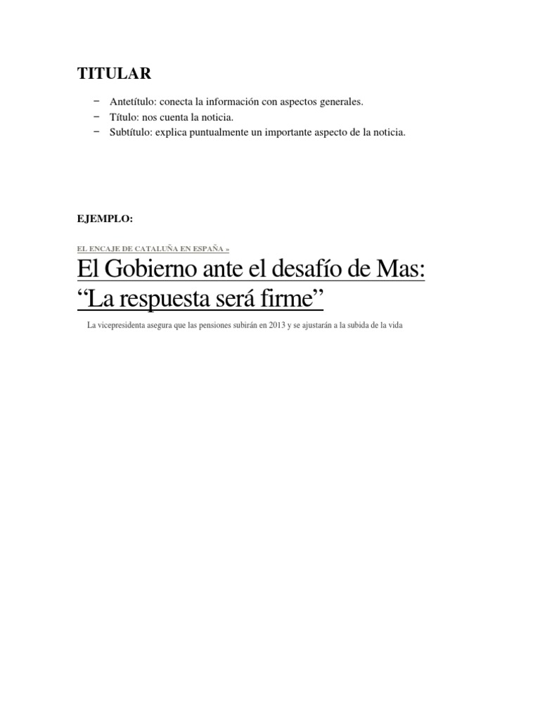 Titular (Antetítulo, Título, Subtítulo) | PDF