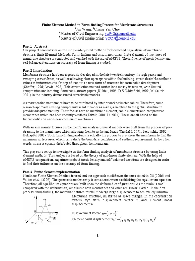 Cheng Wang Paper | PDF | Elasticity (Physics) | Finite Element Method