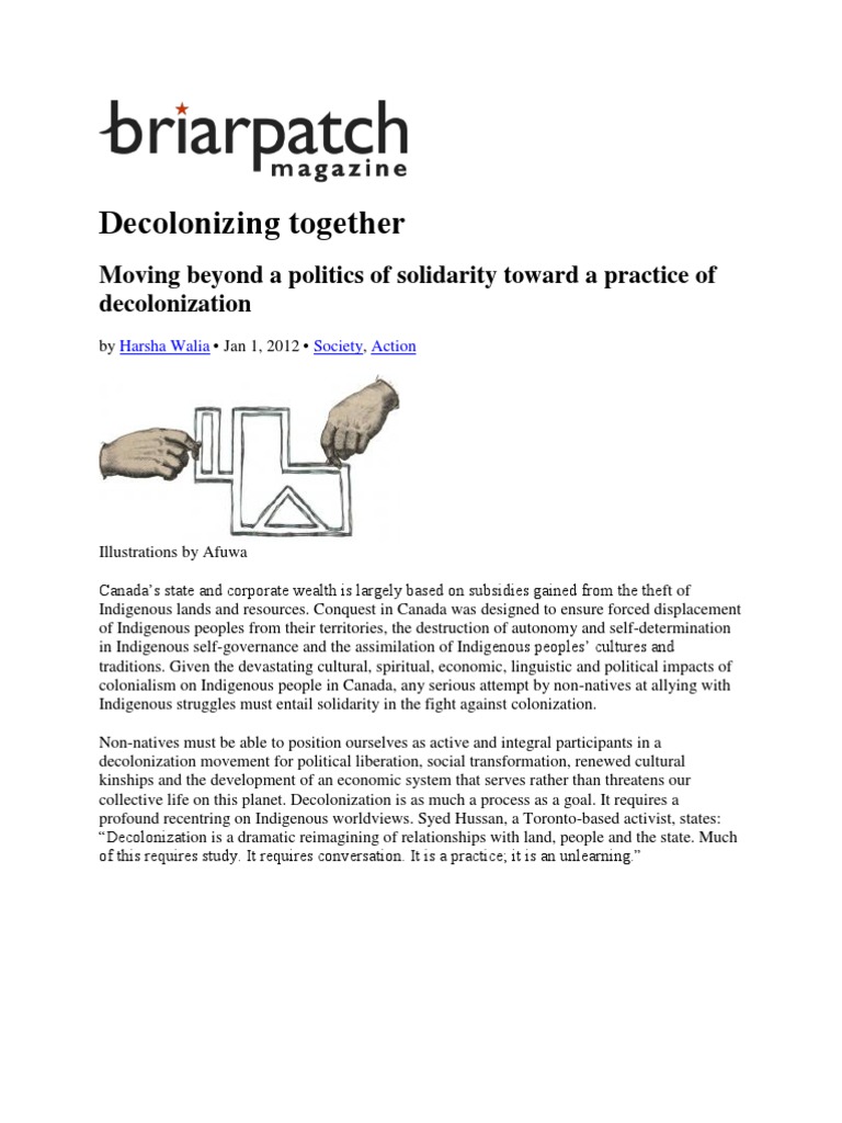 Harsha Walia - Decolonizing Together | PDF | Decolonization ...