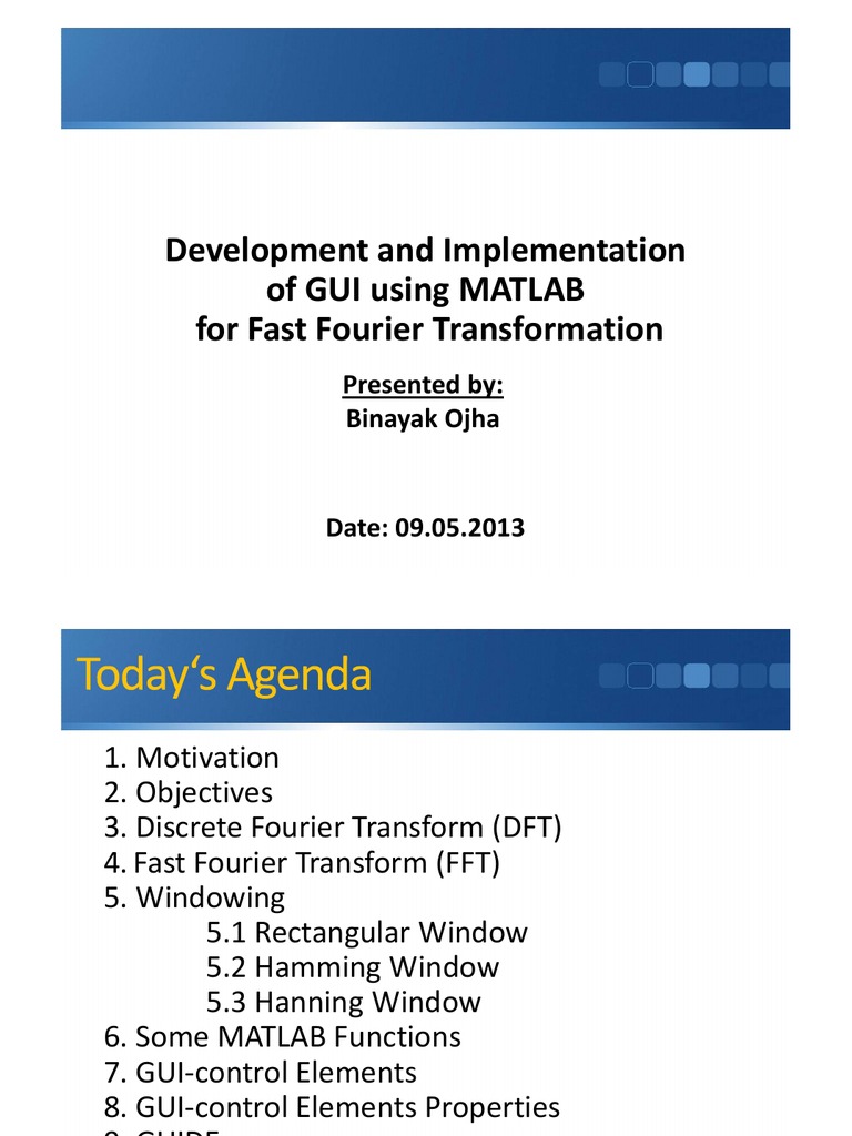 GUI Development Using MATLAB For FFT | Download Free PDF | Discrete ...