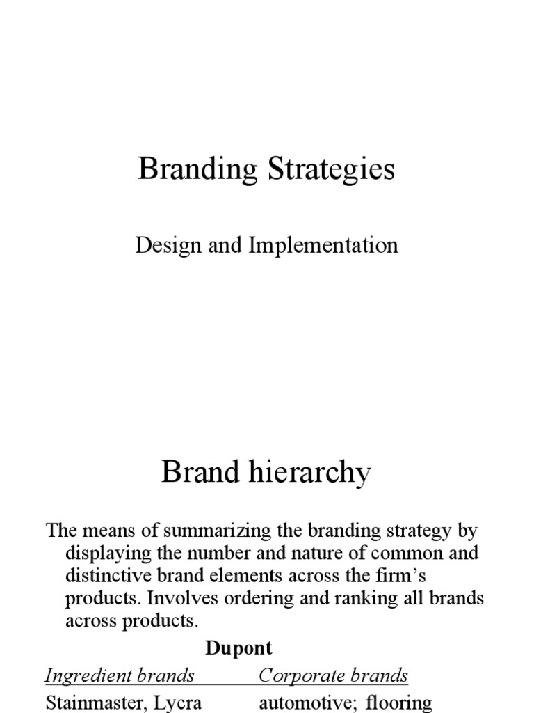 Branding Strategies: Design and Implementation | PDF | Brand | Attitude ...