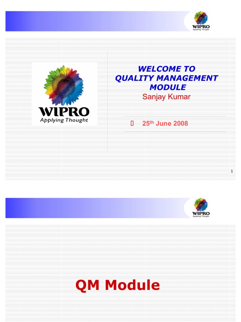 12 QM Overview | PDF | Quality | Invoice