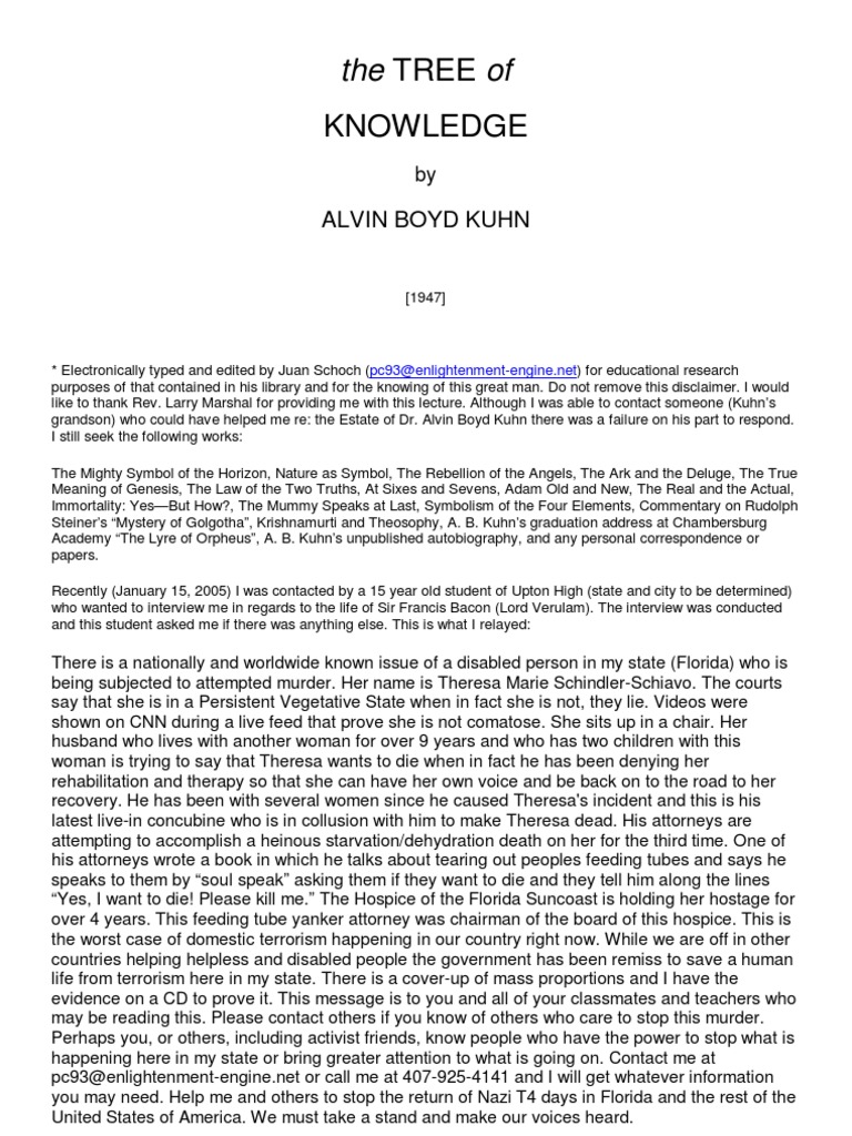 The Tree of Knowledge - Alvin Boyd Kuhn | PDF | Serpent (Symbolism ...