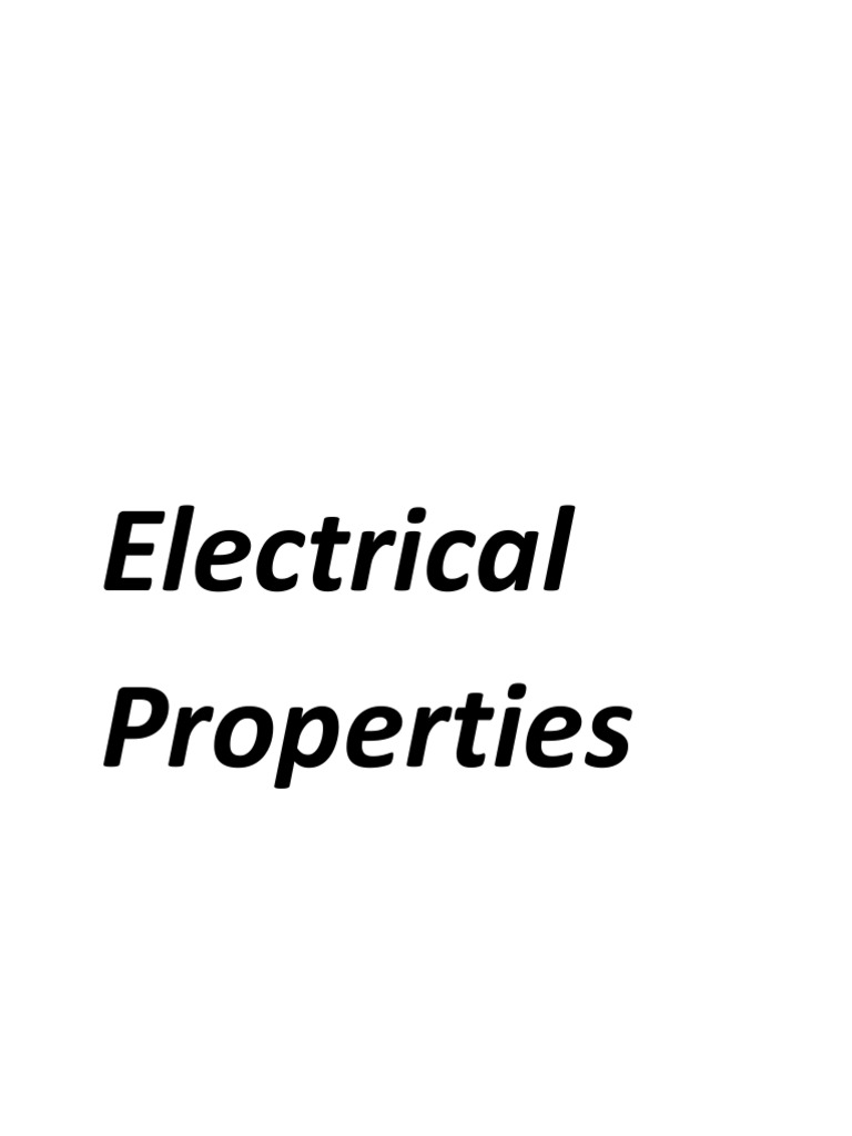 Electrical and Magnetic Properties of Materials | PDF | Electrical ...