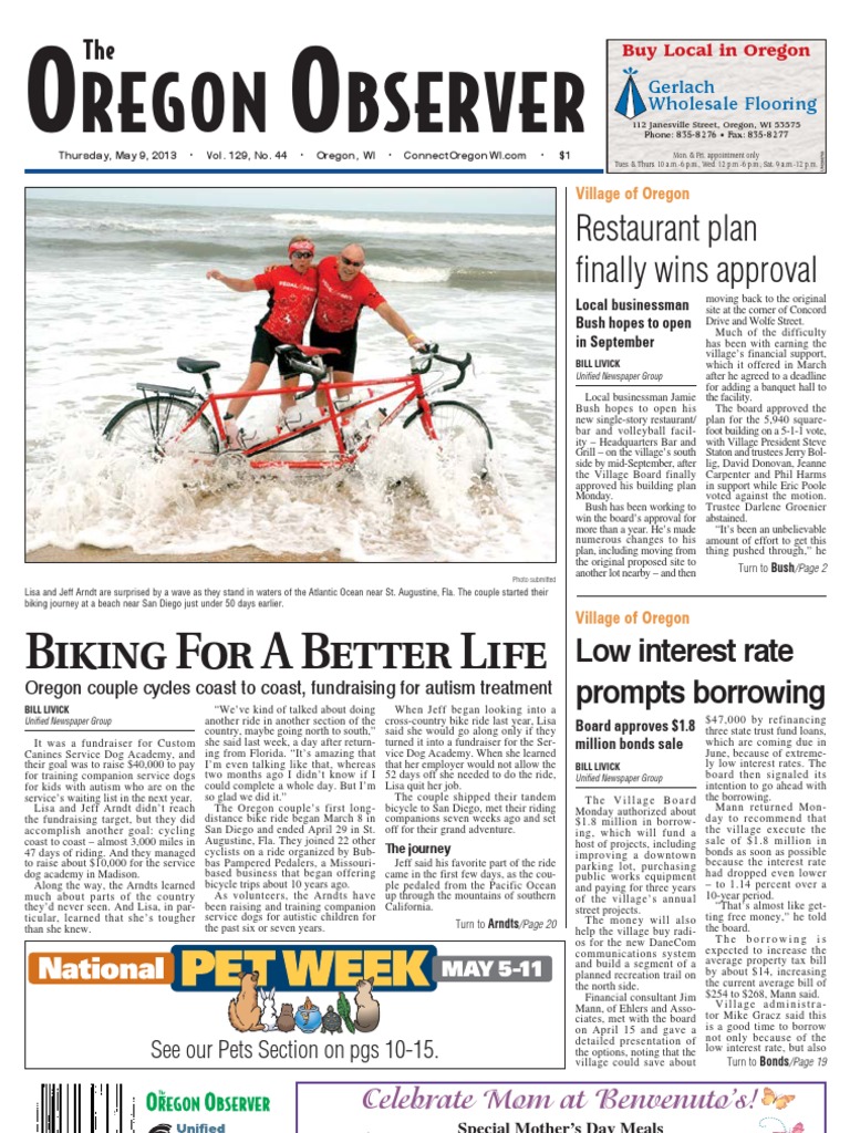 Regon Bserver: Biking For A Better Life | PDF | Standardized Tests ...