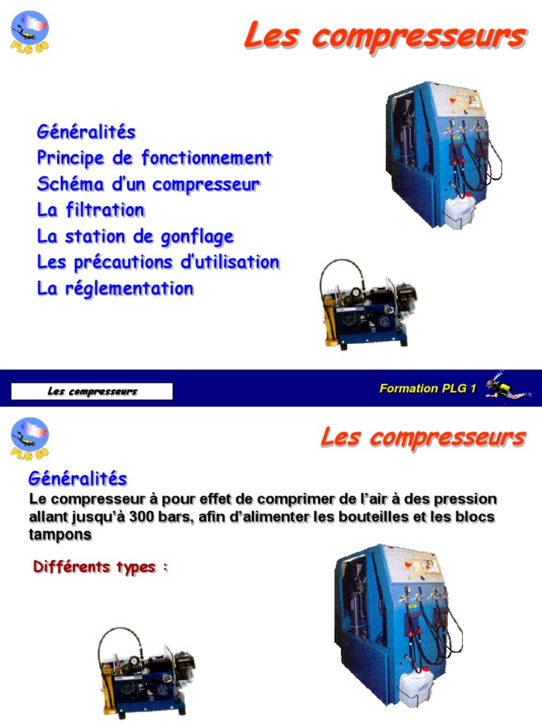 Formation sur les Compresseurs PLG | PDF | Piston | Filtration