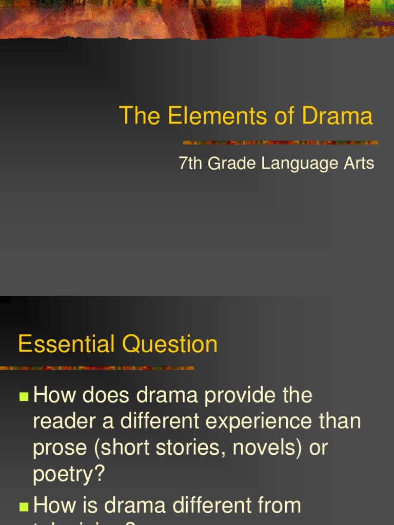 The Elements of Drama | PDF