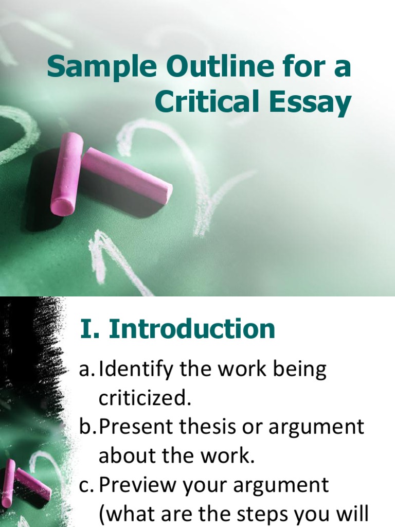 Critical Essay Sample Outline | PDF | The Yellow Wallpaper | Science