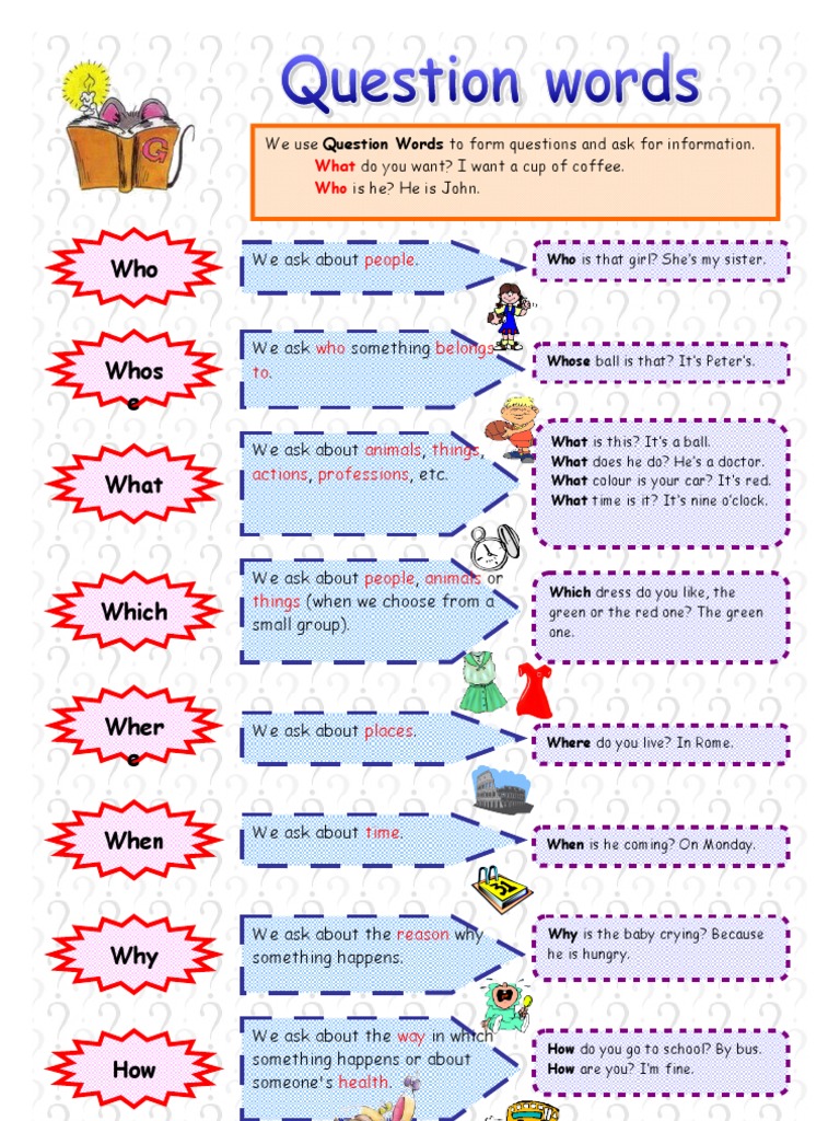 Question Words | PDF | Noun | Syntactic Relationships