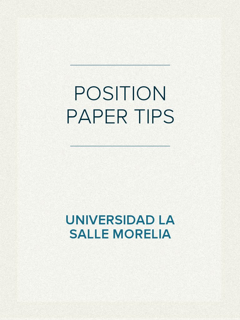 Position Paper Model UN Preparation Guide | PDF | Semiotics | Communication