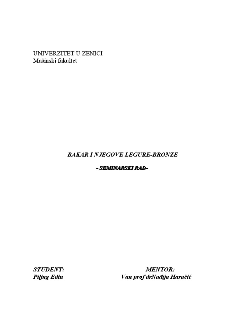 Legure Bakra - Bronze | PDF | Materials | Chemical Compounds