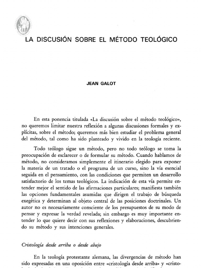 Spanish Article by Jean Galot. | PDF | Cristología | Jesús