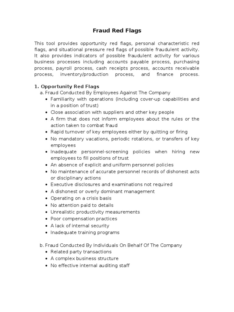 Fraud Red Flags | Debits And Credits | Fraud