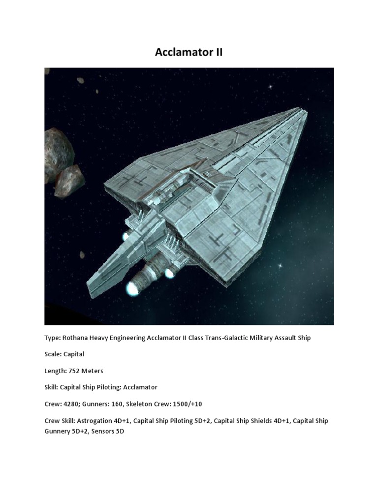 Acclamator II Class Assault Ship Overview | PDF | Artillery | Fire ...