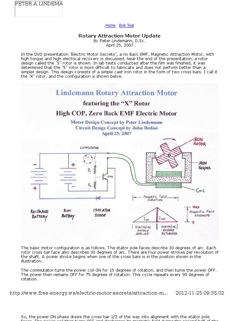 Free Energy - Ws Electric Motor Secrets Attraction Motor | PDF ...