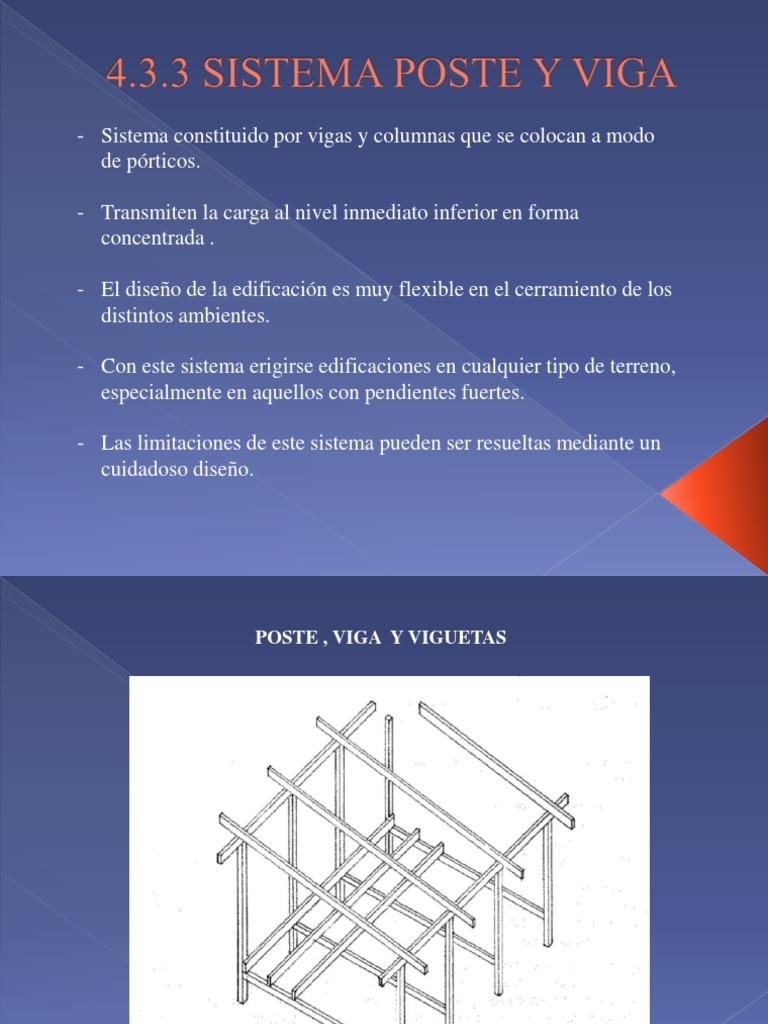 Detalle De Poste Y Viga De Madera