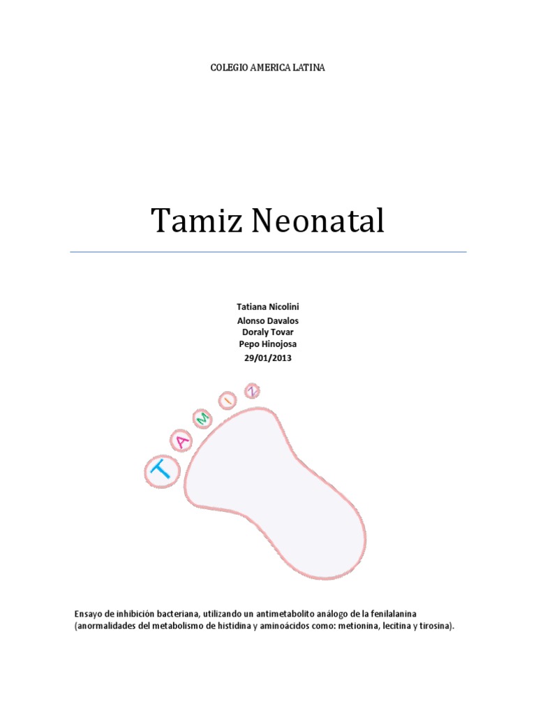 Tamiz Neonatal | PDF | Infantes | Discapacidad intelectual