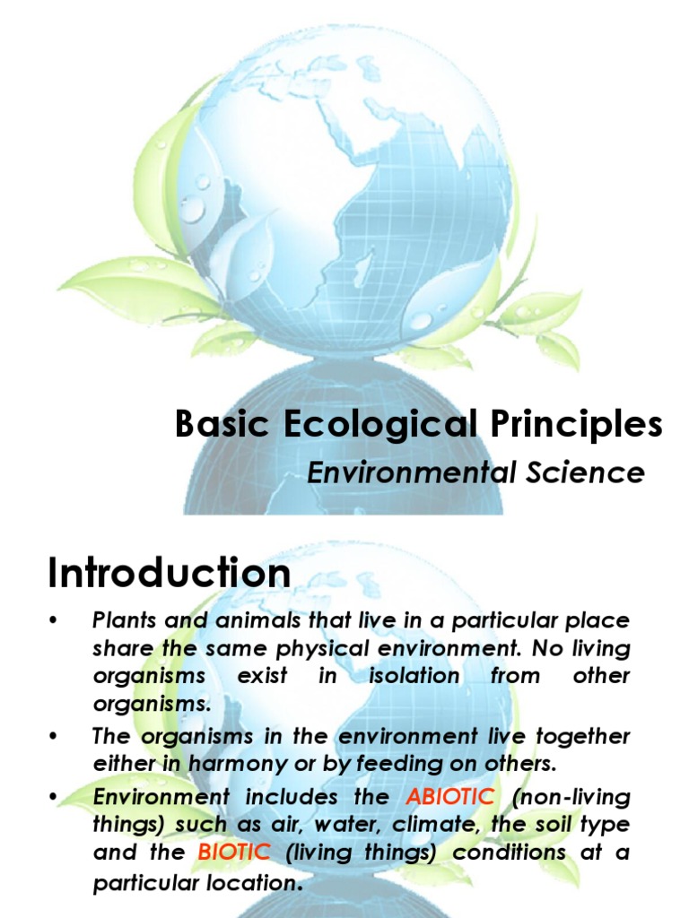 Key Ecological Concepts: An Overview of Ecosystems, Biotic and Abiotic ...