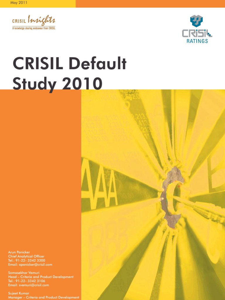 Crisil Rating Default Study 2010 | PDF | Credit Rating | Debt