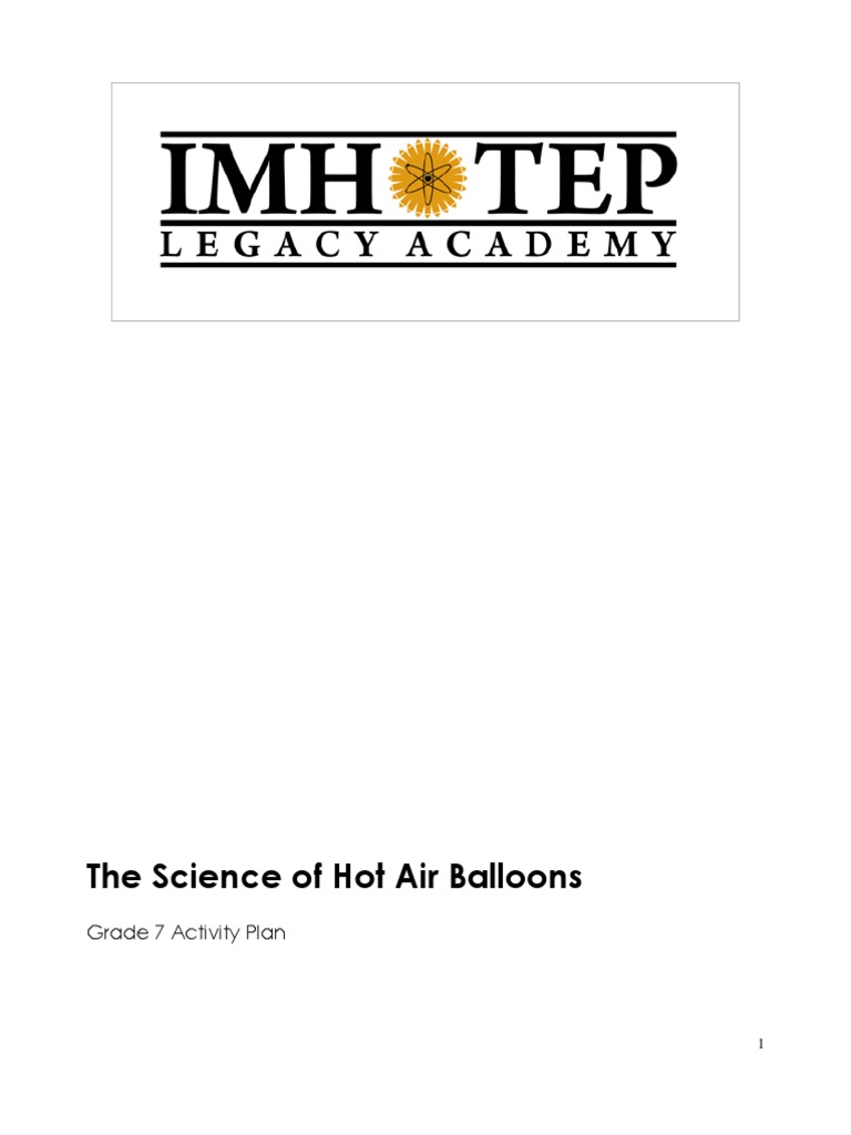 Hot Air Balloon Heat Transfer Activity | PDF | Heat | Heat Transfer