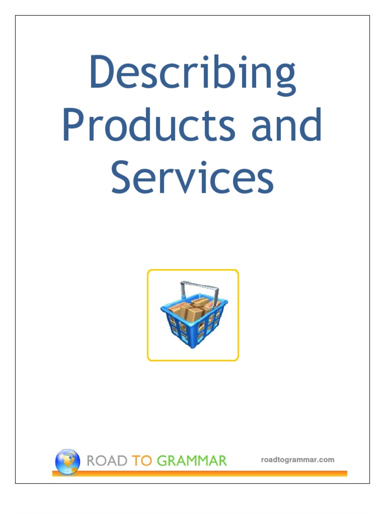 ESL Vocabulary Worksheet: Describing Products and Services | PDF ...