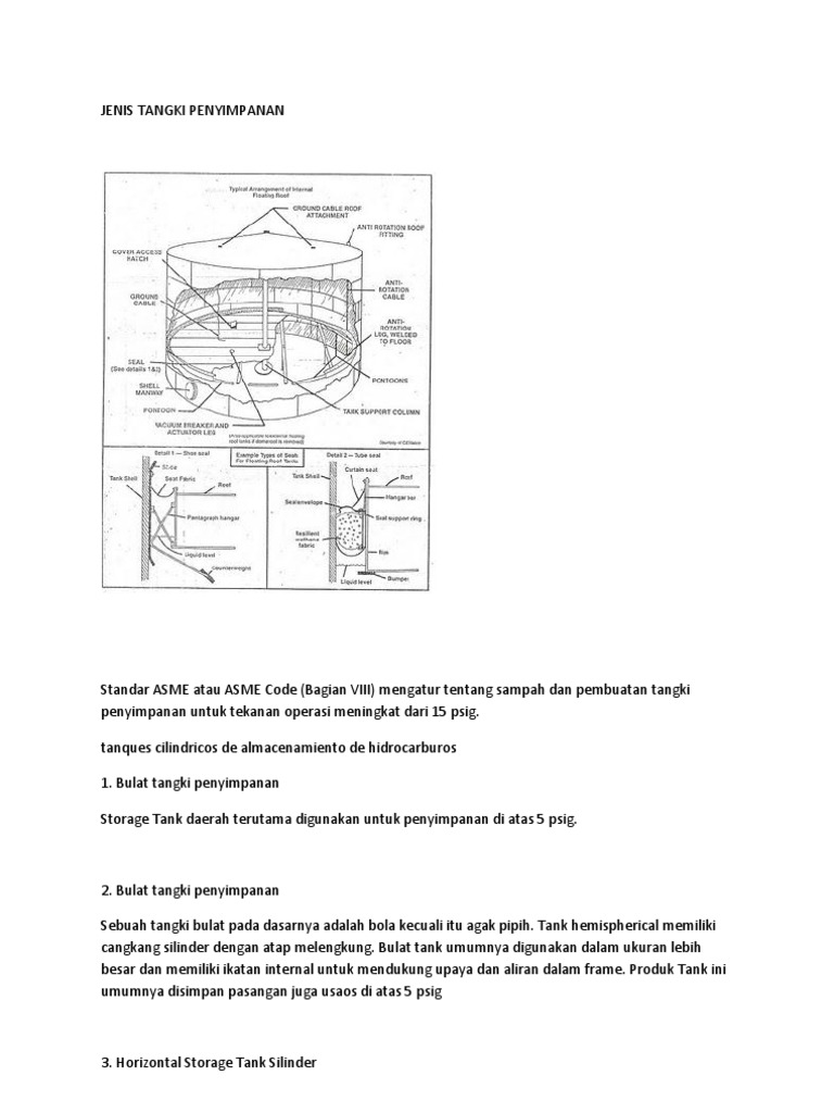 Jenis Tangki Penyimpanan | PDF