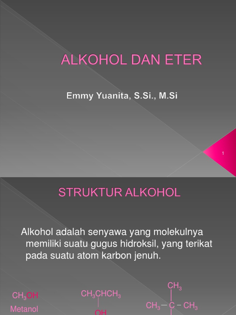 Alkohol Dan Eter | PDF | Teknologi & Rekayasa