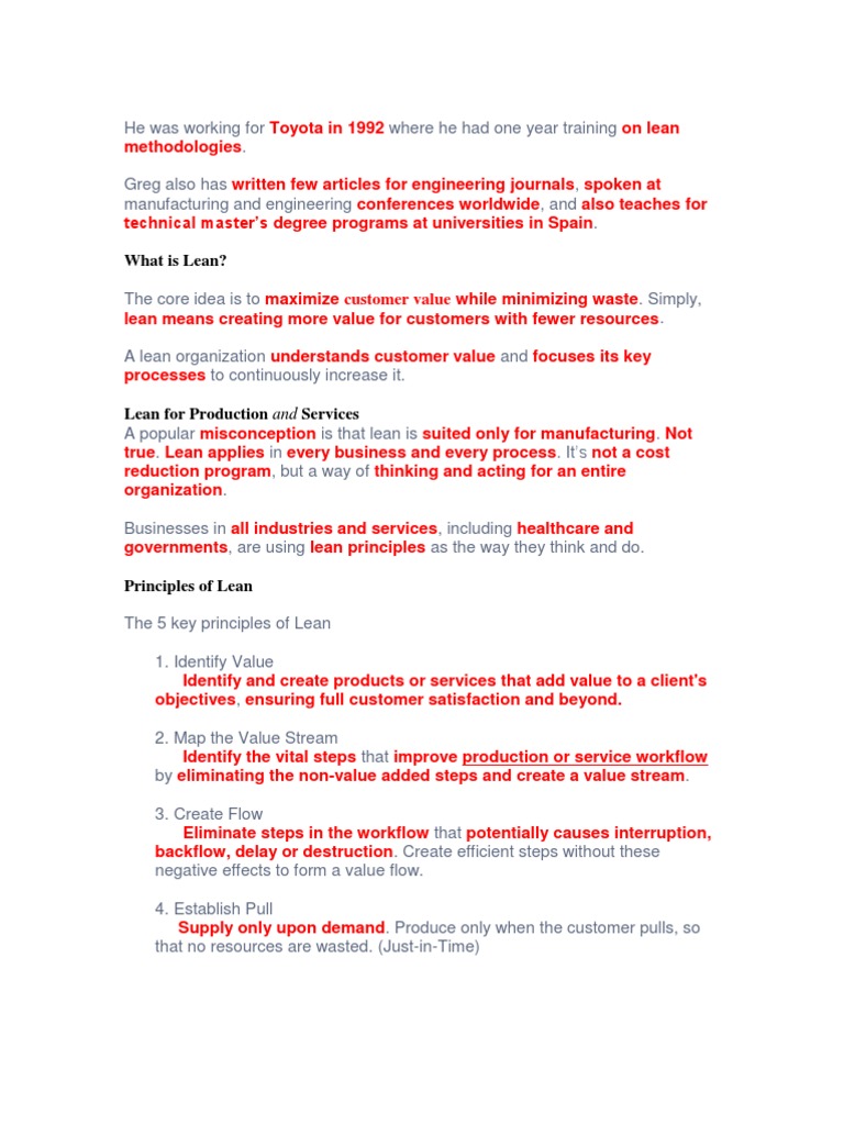 Outline - Lean and OSKKK | PDF | Lean Manufacturing | Business