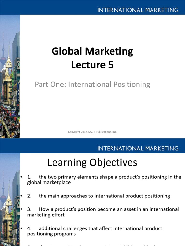 Lecture On Global Market | PDF | Sampling (Statistics) | Brand