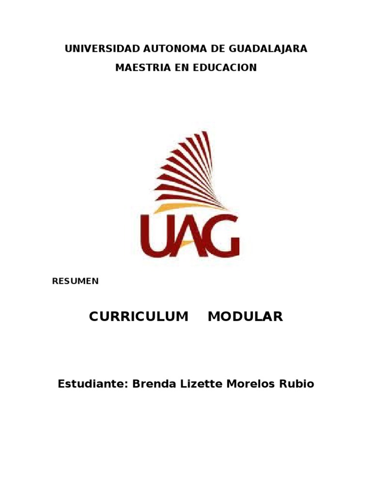 Currículo Modular: Definición y Ventajas | PDF | Plan de estudios ...