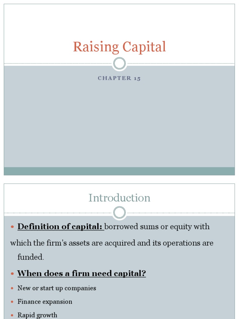Raising Capital Through Rights Offerings and Dilution: An Analysis of ...