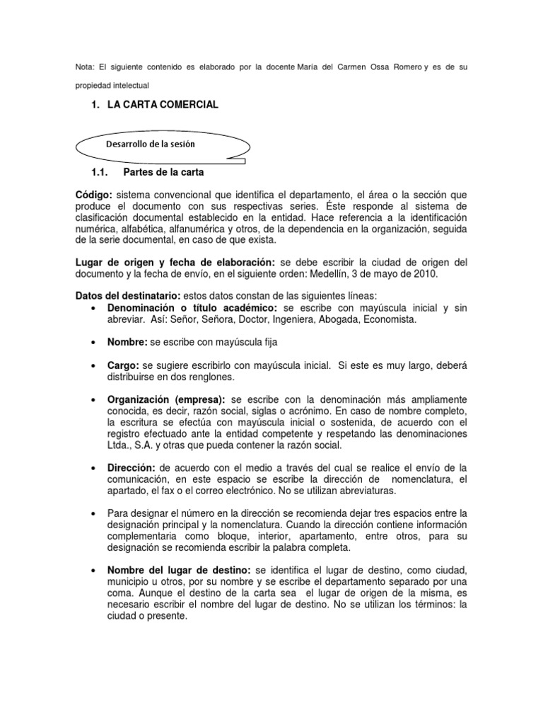 La Carta Comercial | PDF