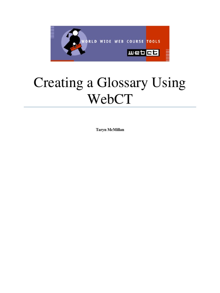 Creating A Glossary Using WebCT | PDF | Hyperlink | Search Engine Optimization