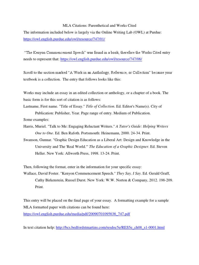 Mla Format Reference Template