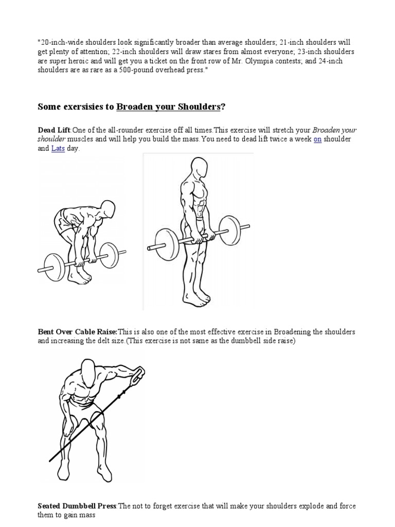 Shoulders Exercises | PDF | Weight Training | Muscle Hypertrophy