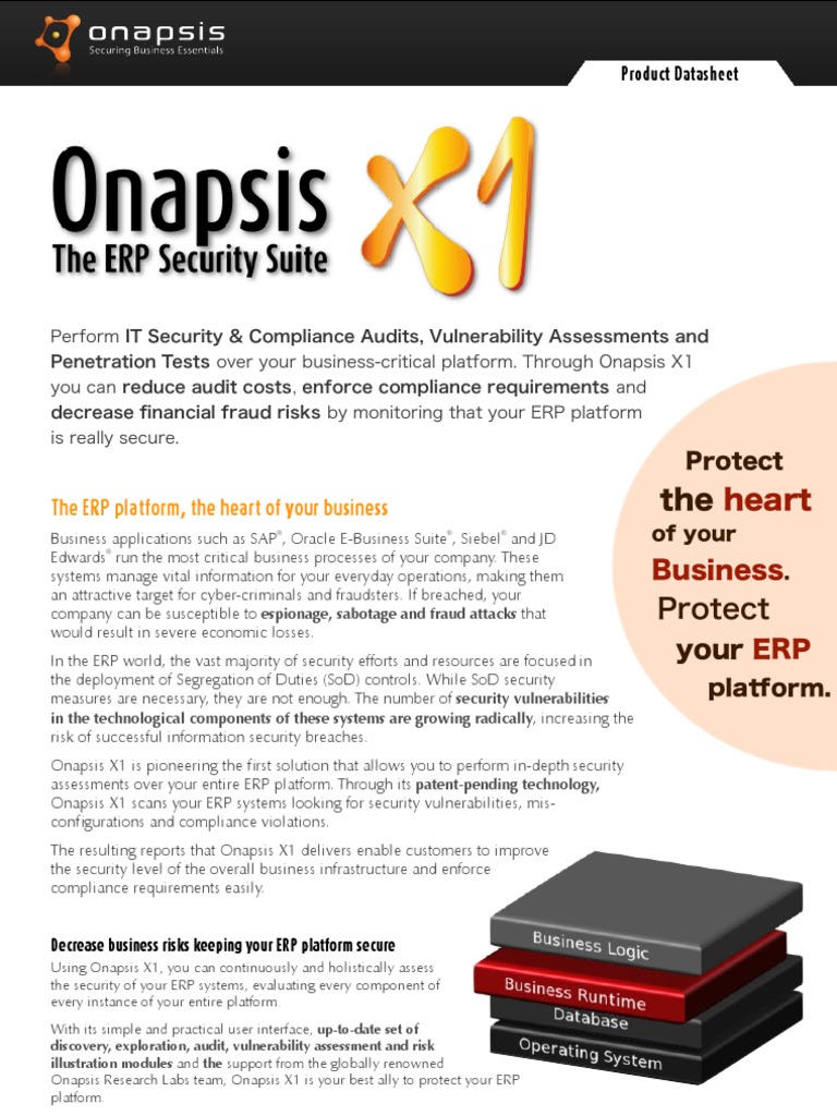 Onapsis X1-Product Overview | PDF | Information Security | Enterprise ...