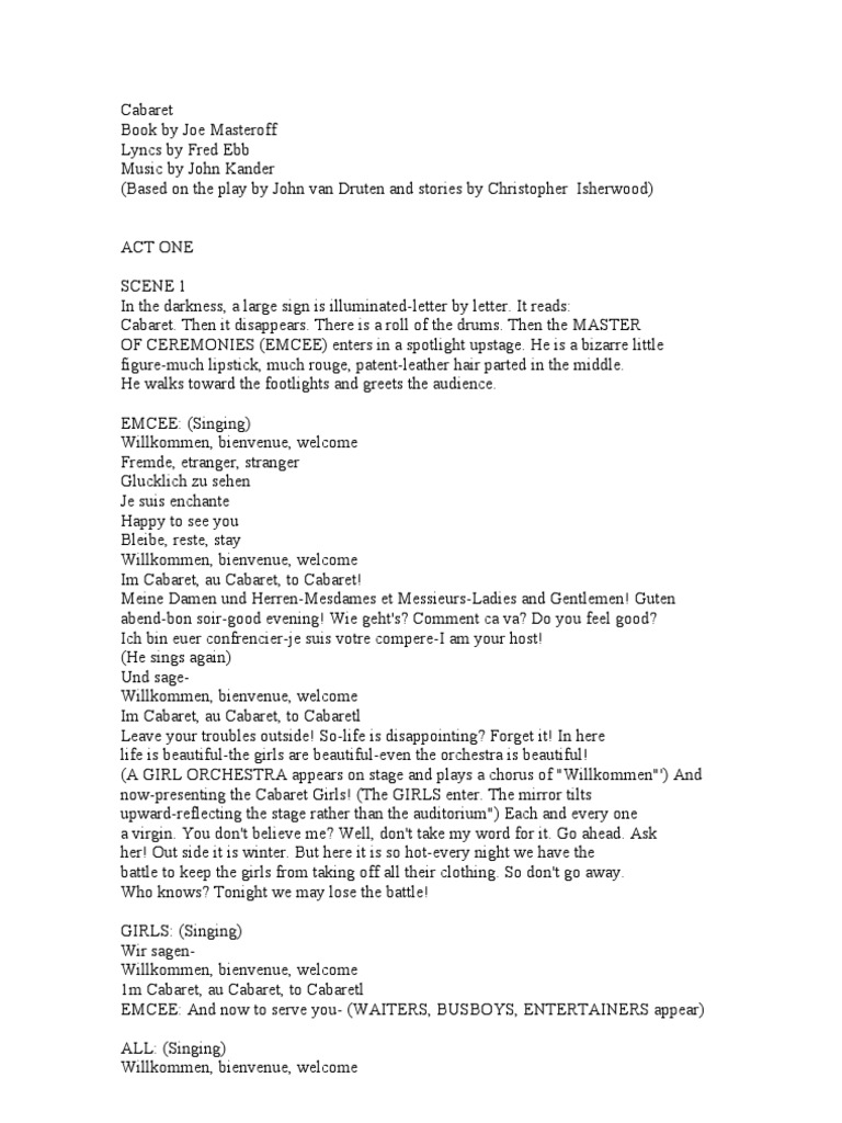 Cabaret | PDF